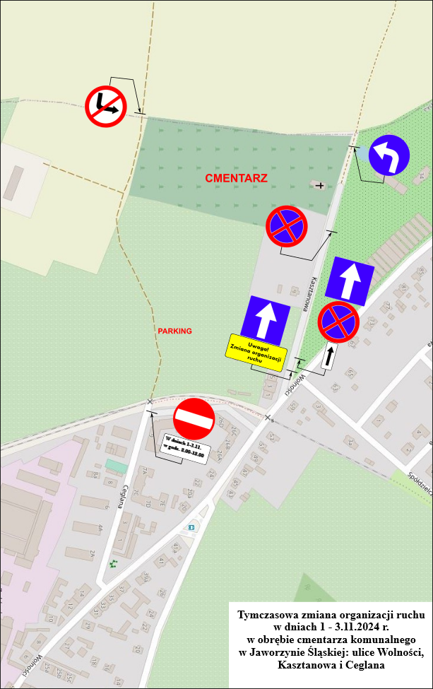 Wszystkich świętych: zmiany w organizacji ruchu | Urząd Miejski w Jaworzynie Śląskiej